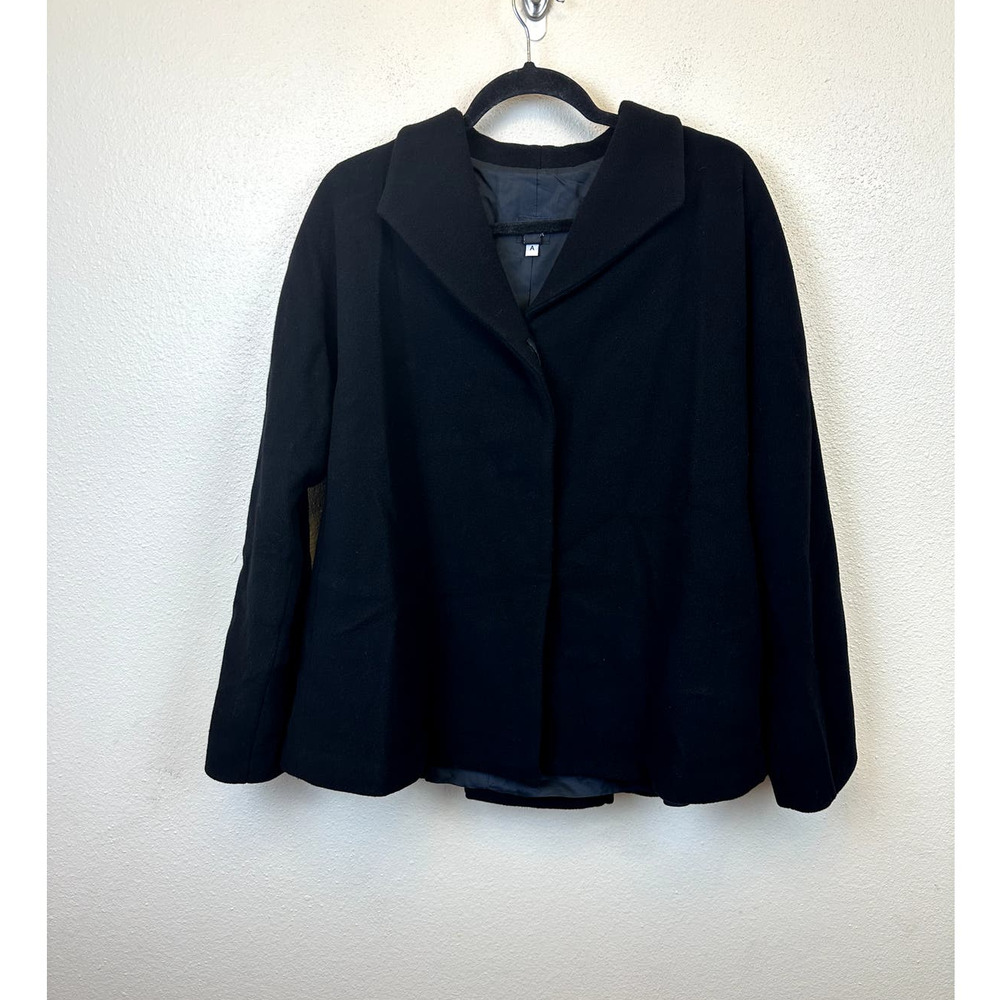 Eileen Fisher Wool Hidden Button Jacket Womens Medium… - Gem